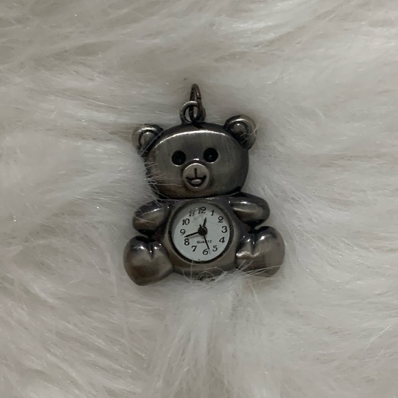 Fashion Nova | Jewelry | Teddy Bear Watch Clock Necklace Pendant | Poshmark